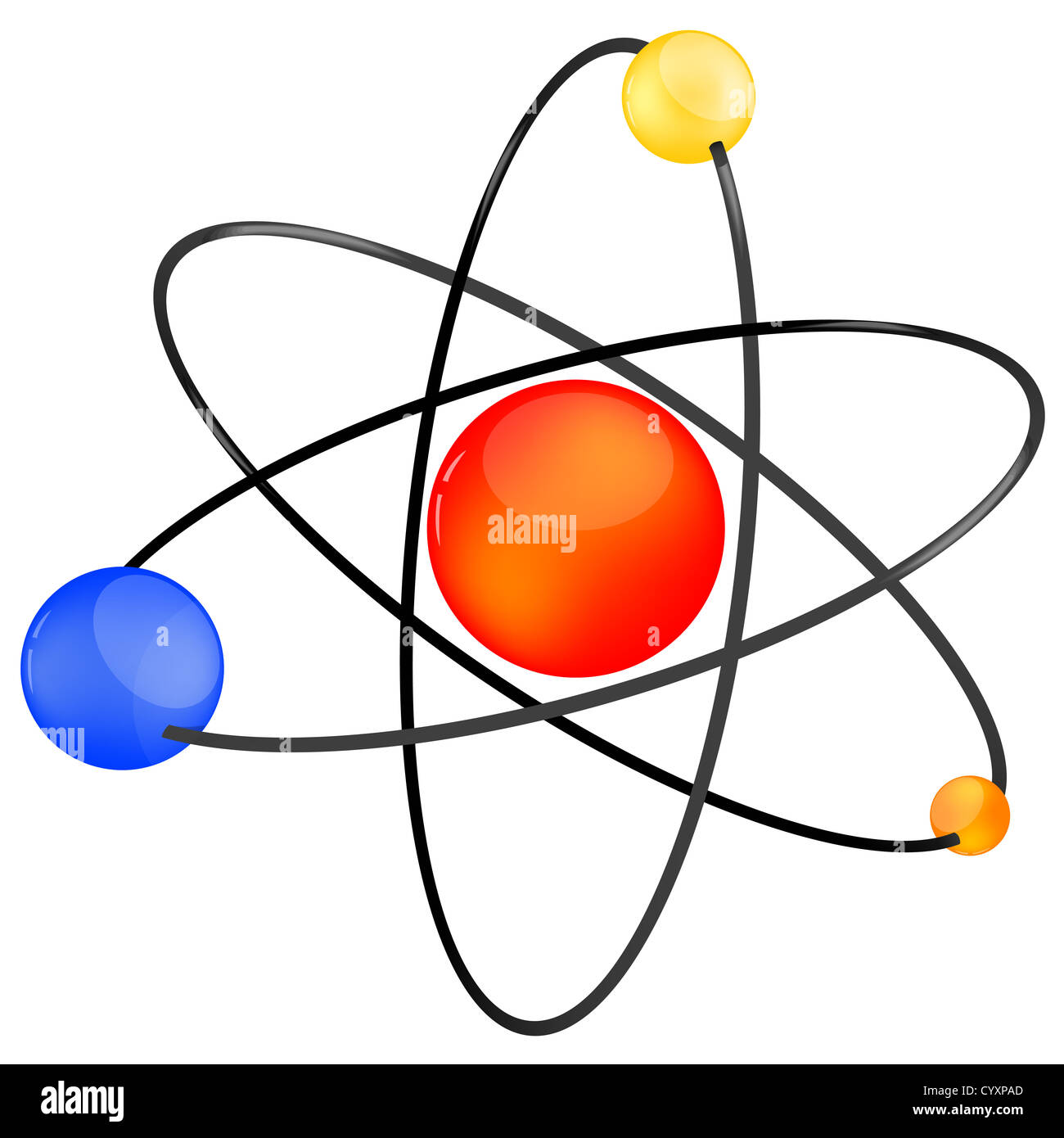 illustration of vector atom icon on isolated background Stock Photo - Alamy