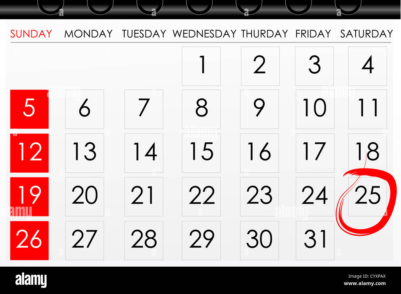 Date of calender hi-res stock photography and images - Alamy
