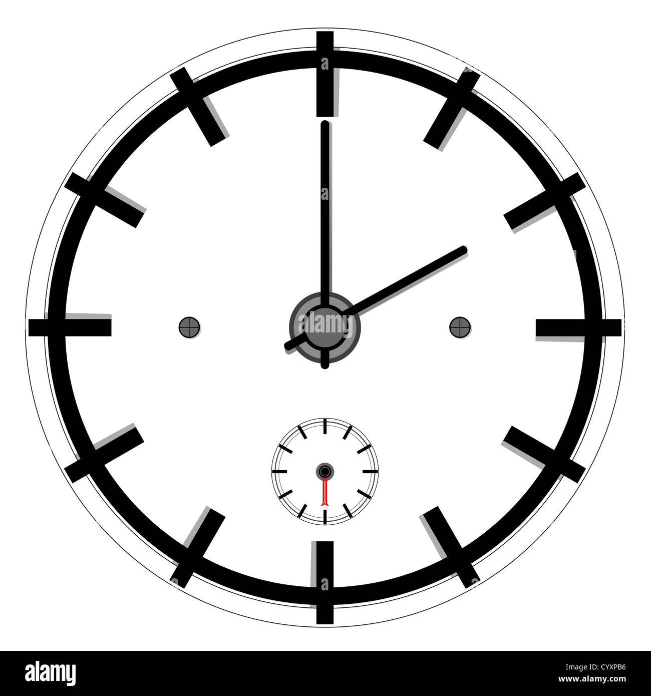 illustration of simple vector clock on isolated background Stock Photo ...