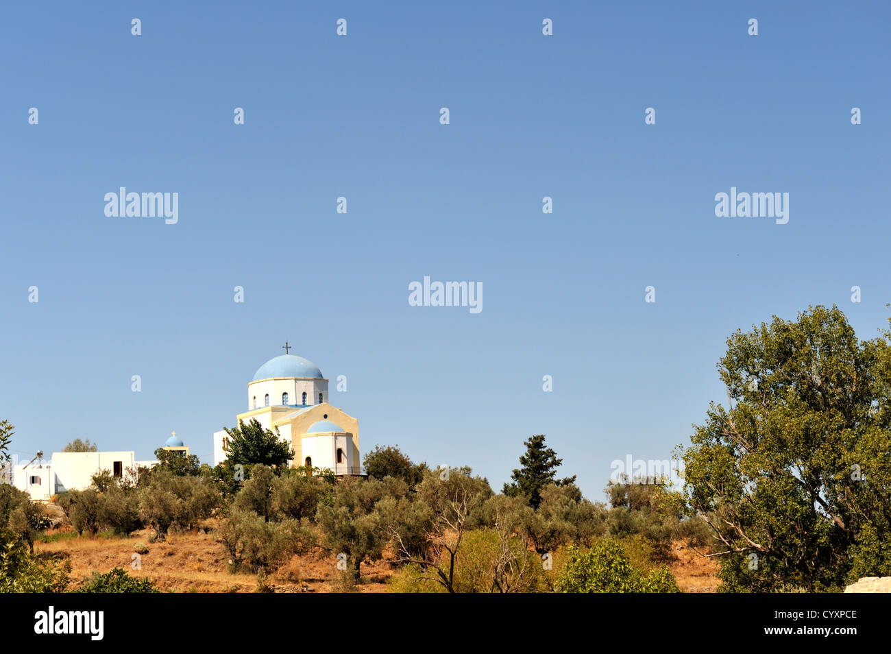 Greek church rooftop hi-res stock photography and images - Alamy