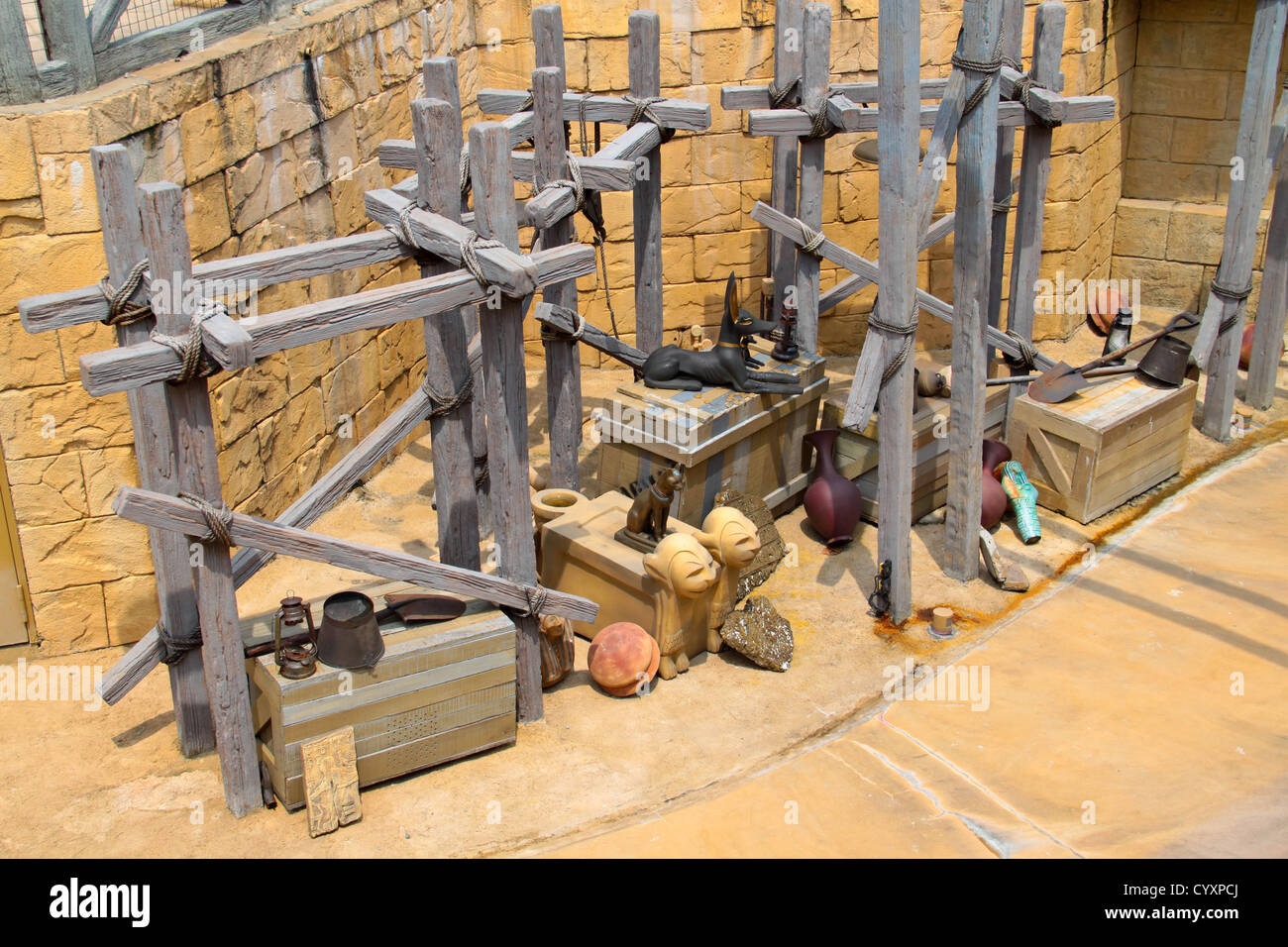 Ancient egyptian themed props and decos at Universal Studio amusement ...