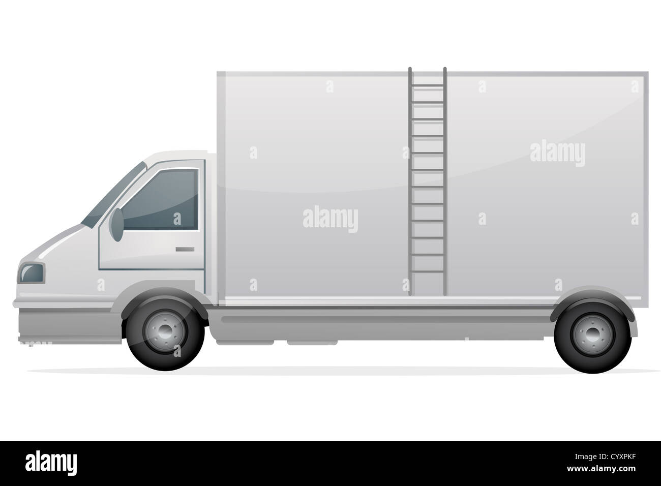illustration of delivery truck on an isolated background Stock Photo ...