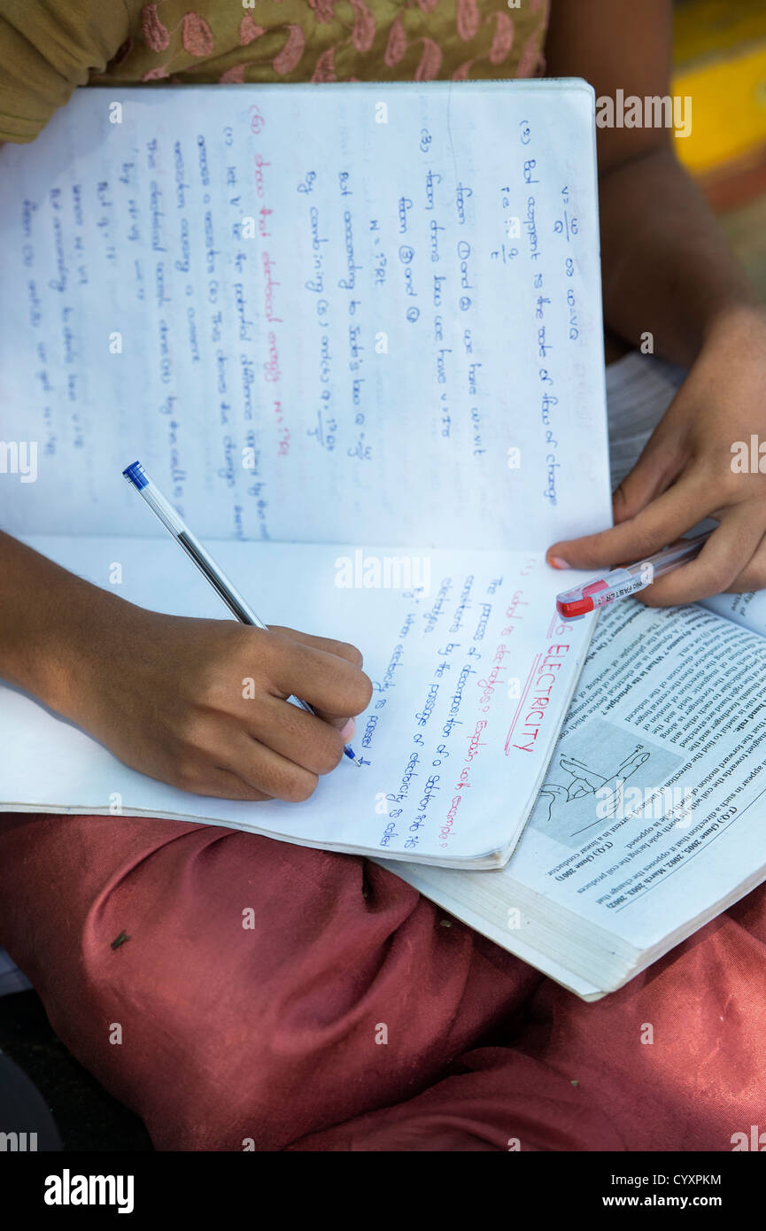 Indian children writing english hi-res stock photography and images - Alamy