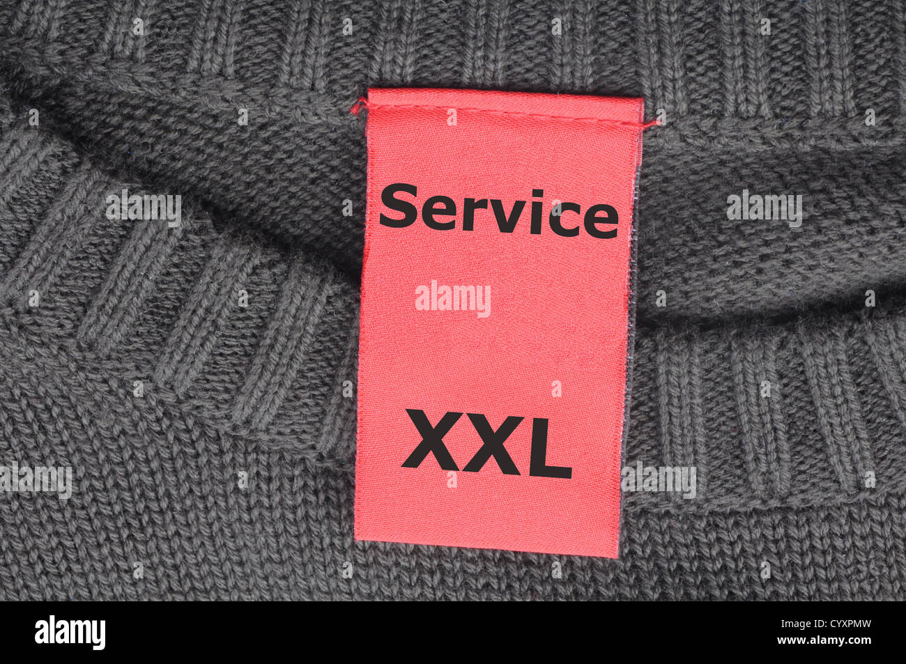 service on fashion tag or label showing support concept Stock Photo - Alamy
