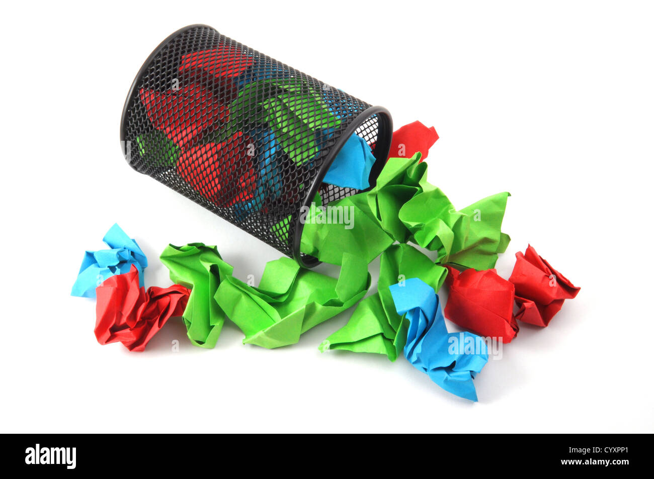 rubbish or trash in a can showing recycling concept Stock Photo - Alamy