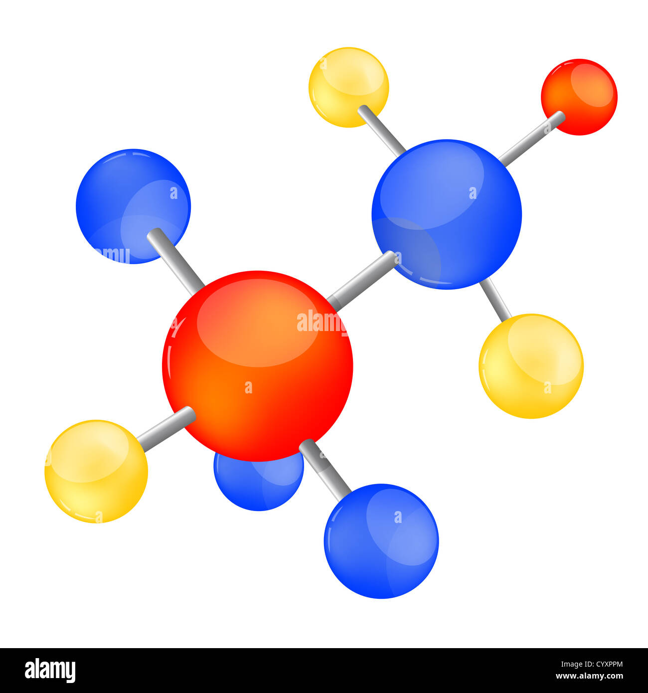 illustration of colorful vector molecule on an isolated background ...