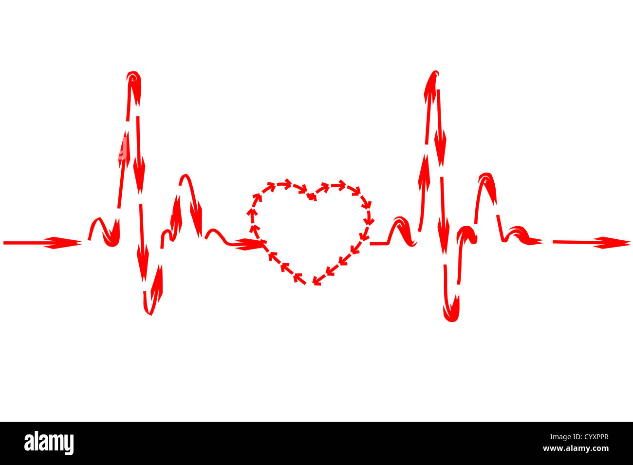illustration of healthy heart on isolated background Stock Photo - Alamy