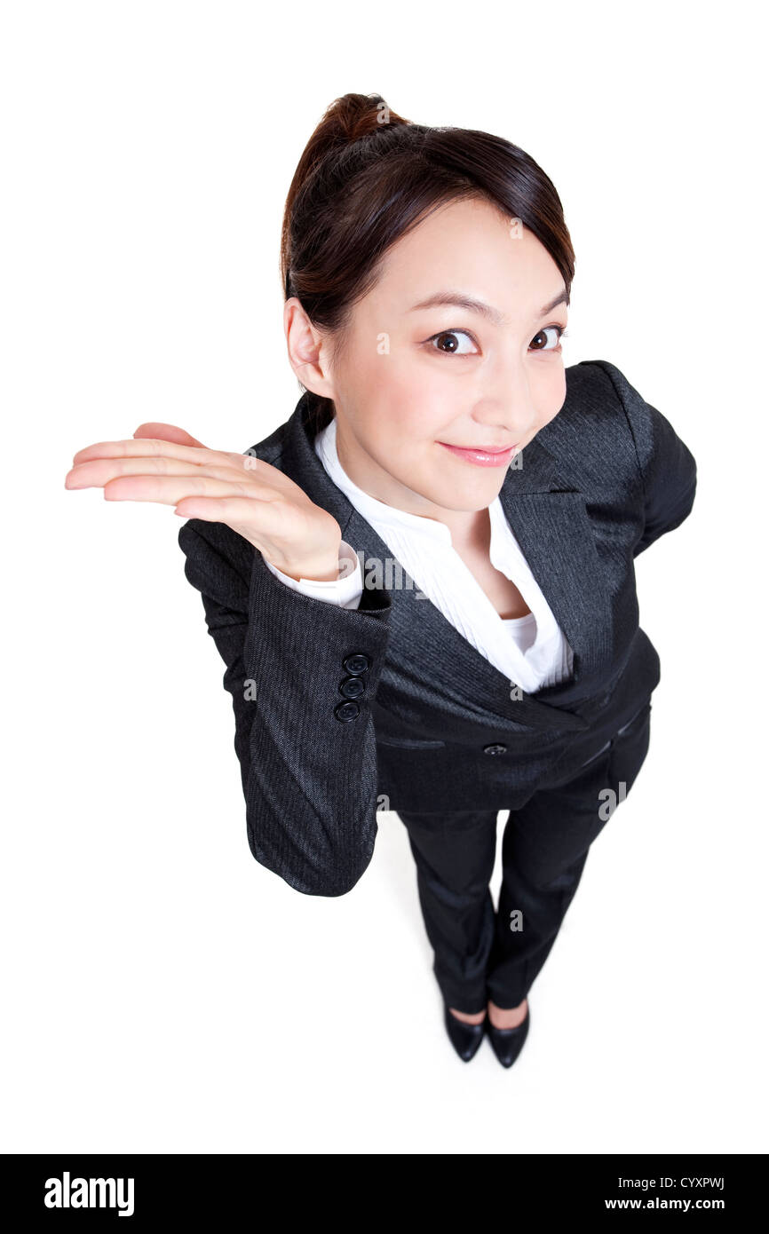 Cheerful office lady Stock Photo - Alamy