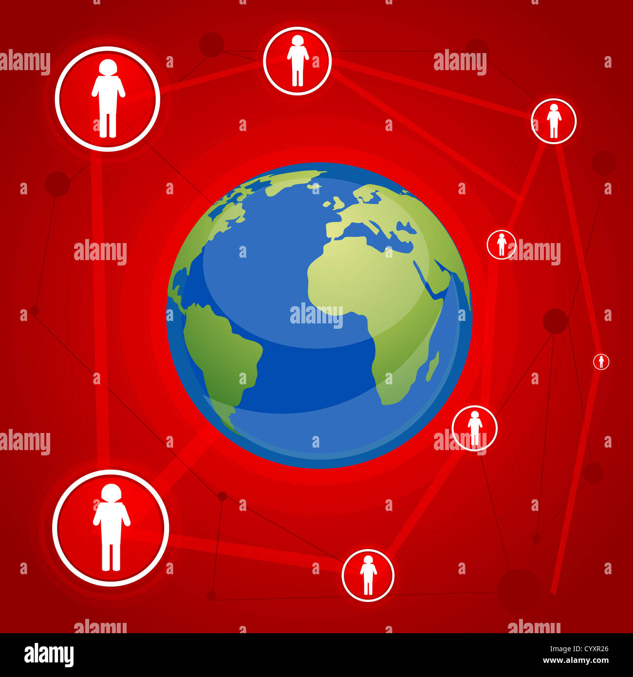 illustration of global networking Stock Photo - Alamy