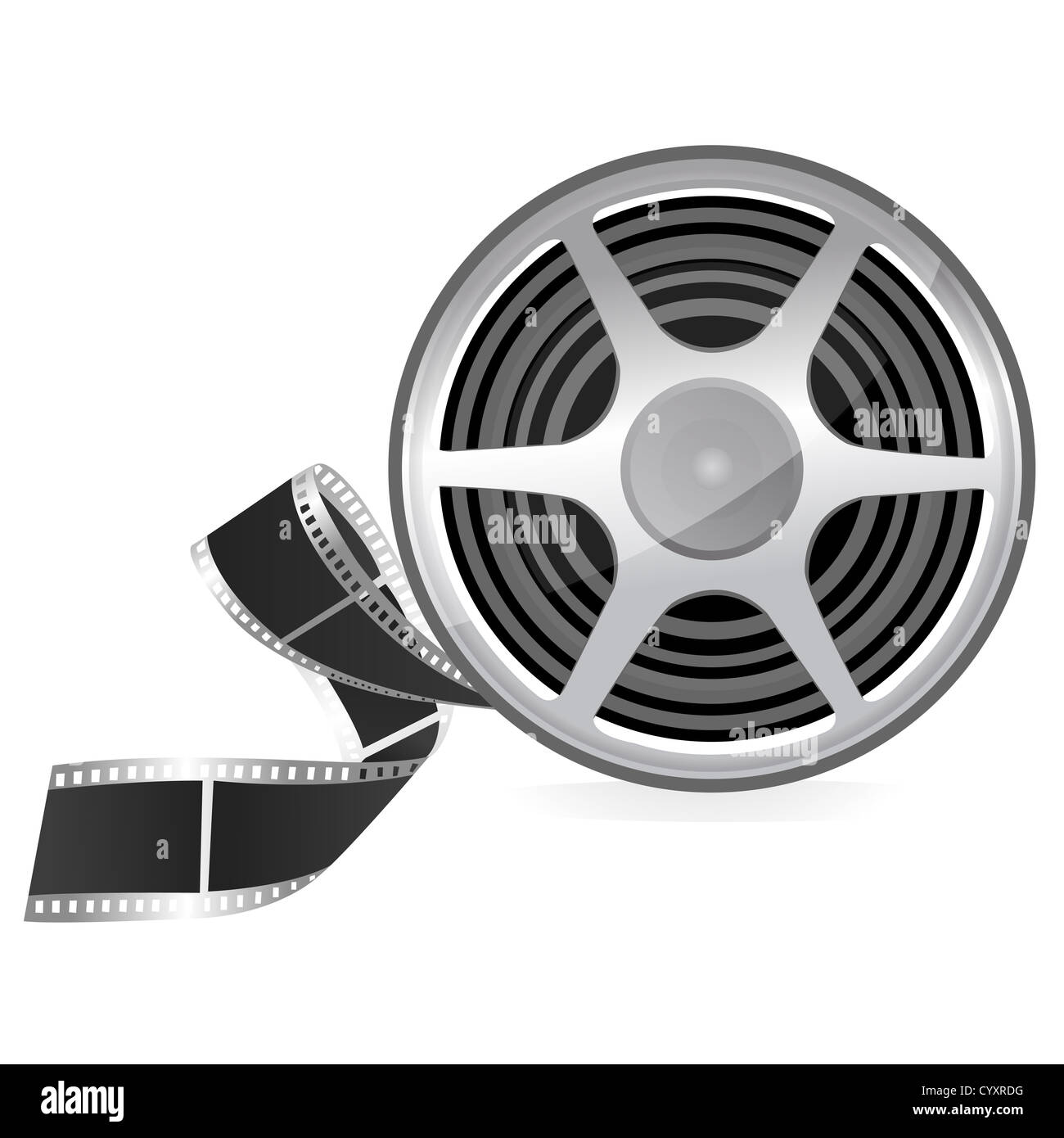illustration of film roll on isolated background Stock Photo - Alamy