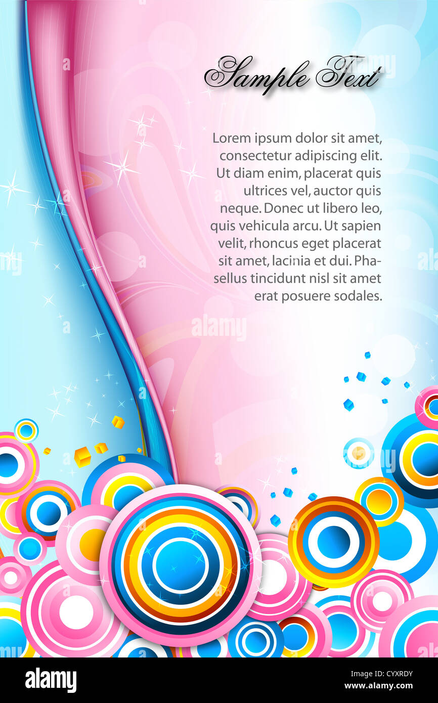 illustration of abstract colorful card Stock Photo - Alamy