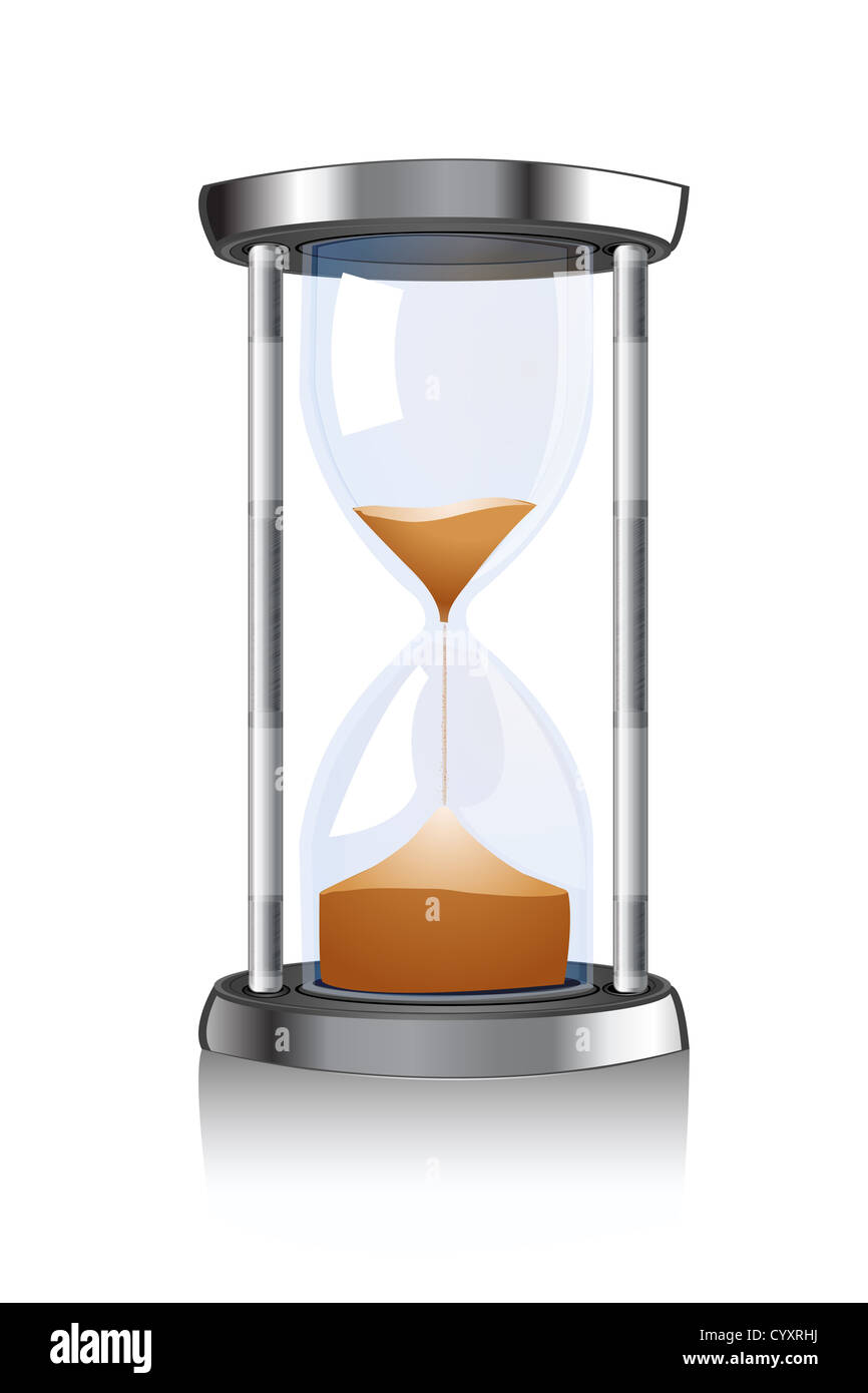 isolated hour glass Stock Photo - Alamy