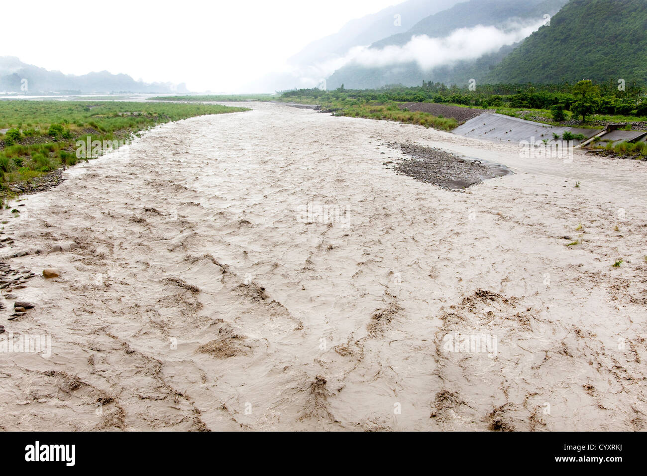 flooding river after heavy rain Stock Photo - Alamy