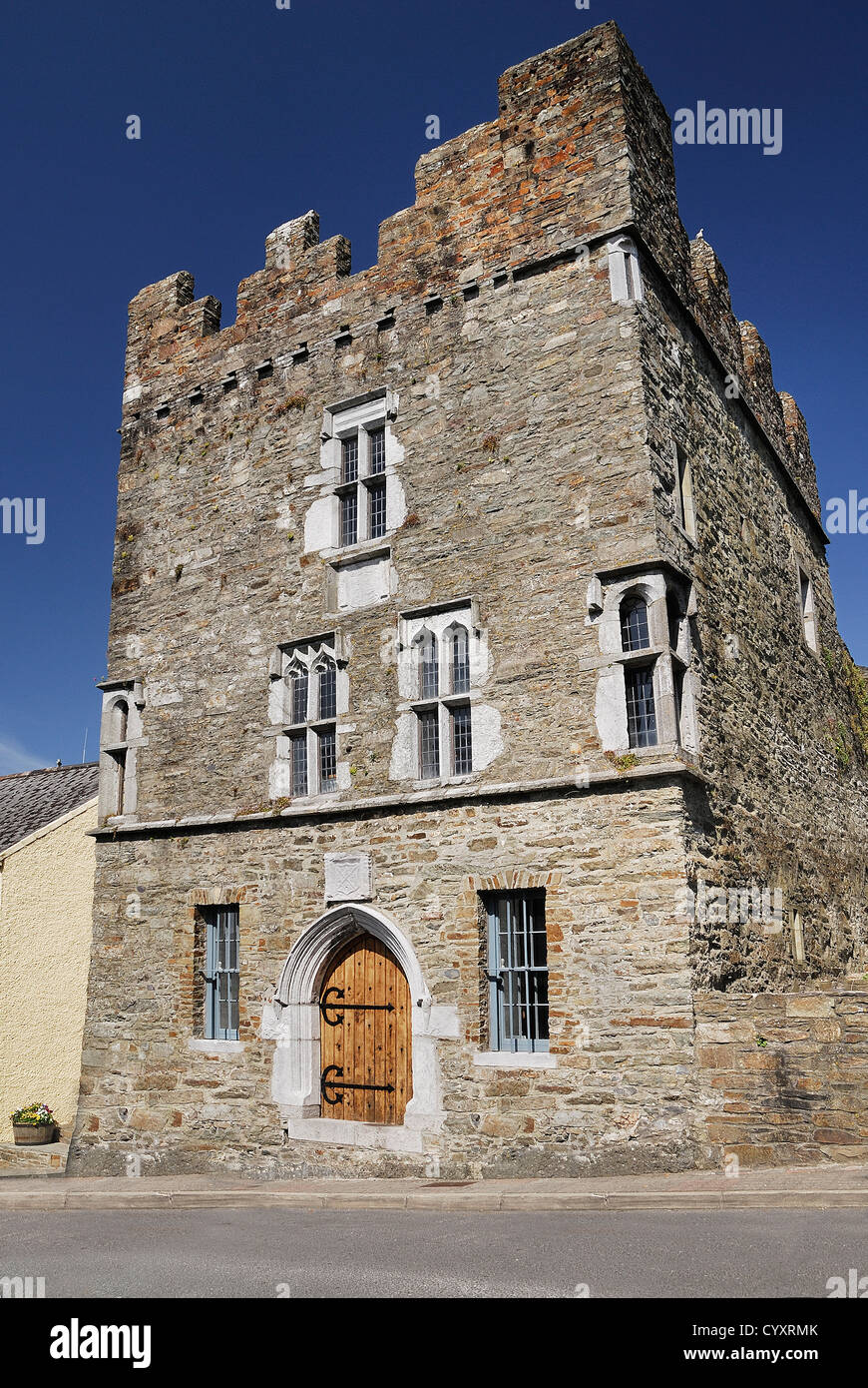 Exterior of the 16th century desmond castle hi-res stock photography ...