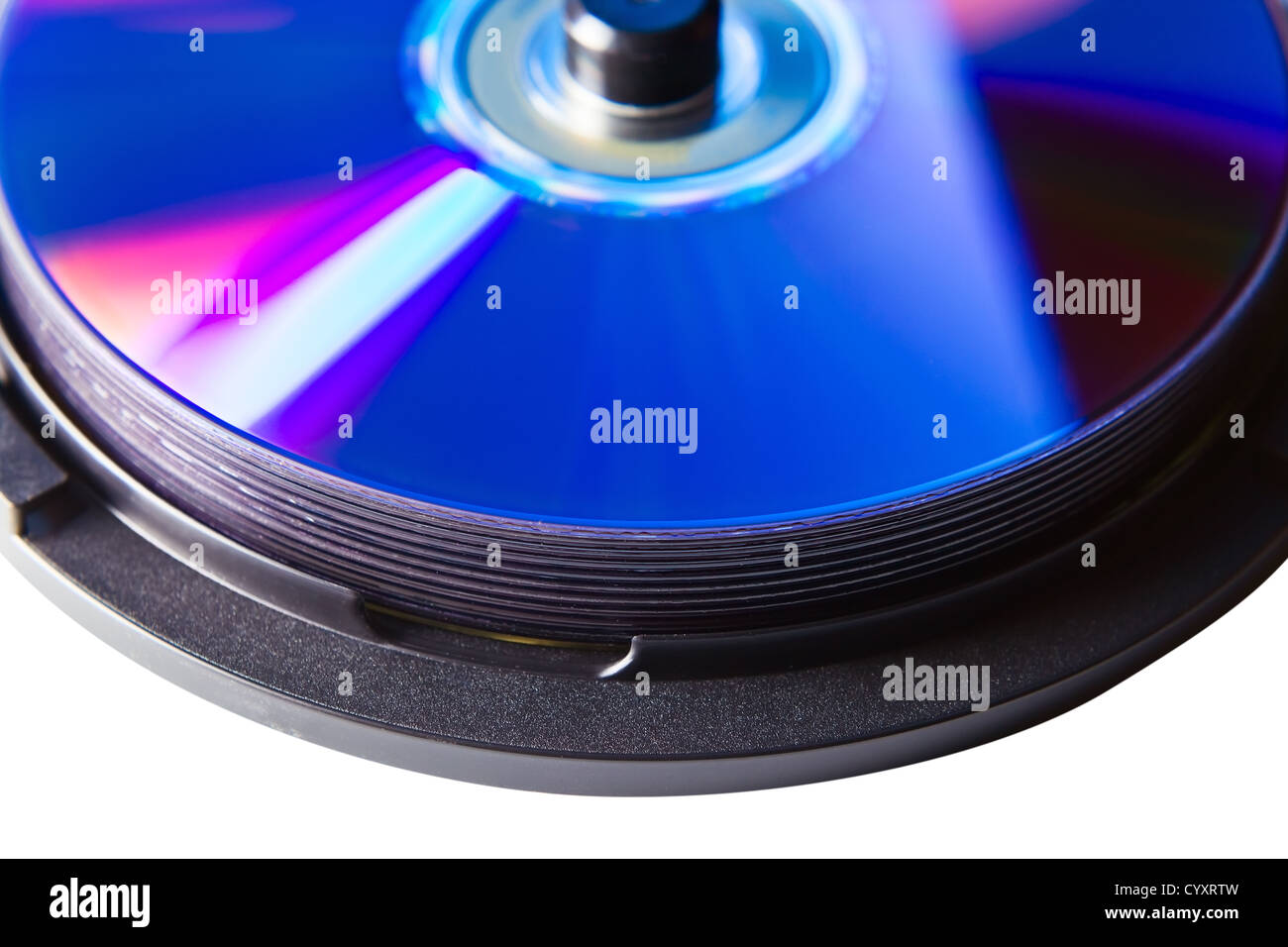 Box with dvd disks , isolated on a white background , saved clipping ...