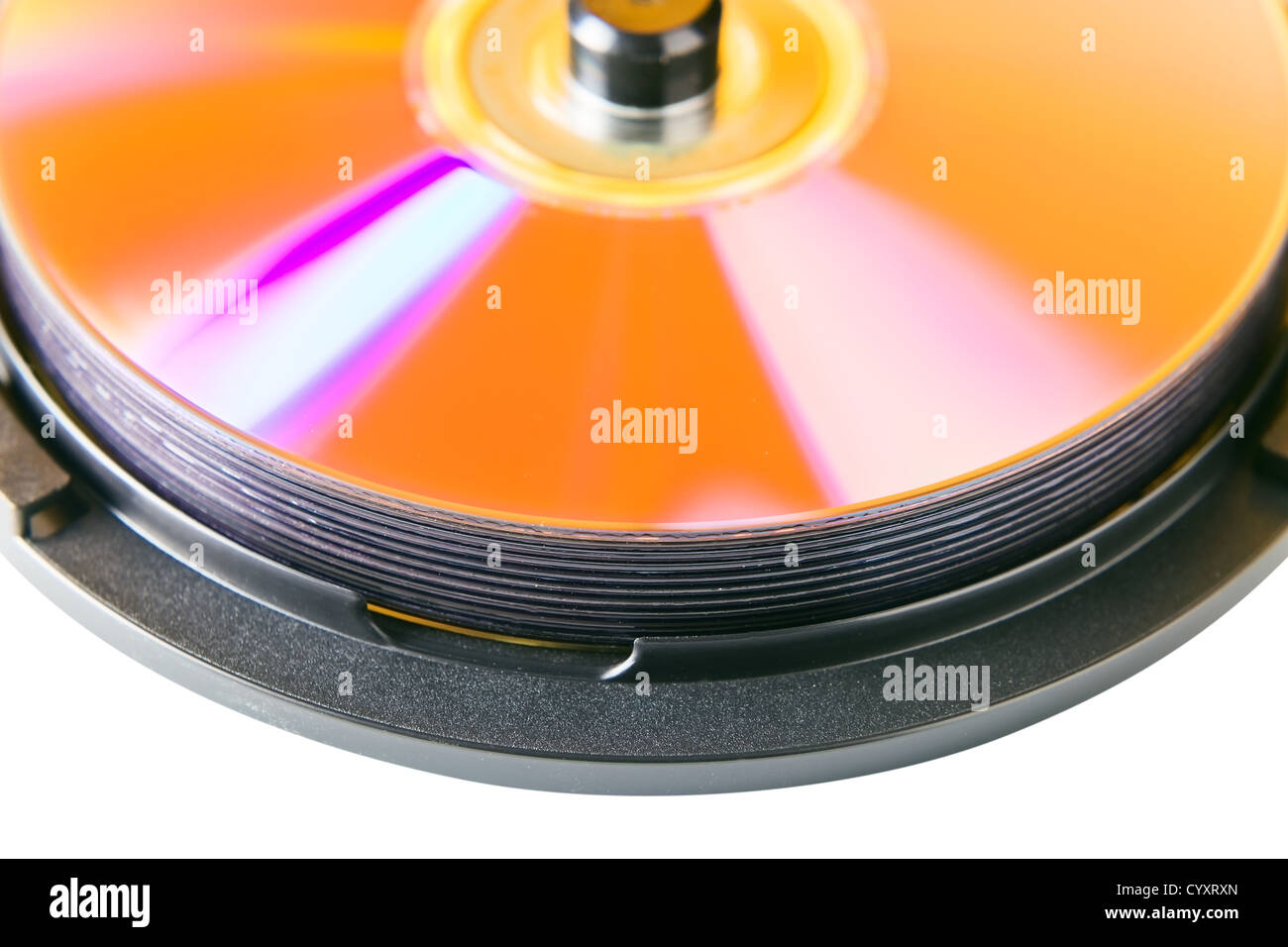 Box with dvd disks , isolated on a white background , saved clipping ...