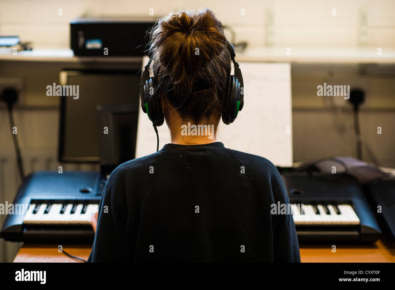 Secondary pupils back view hi-res stock photography and images - Alamy