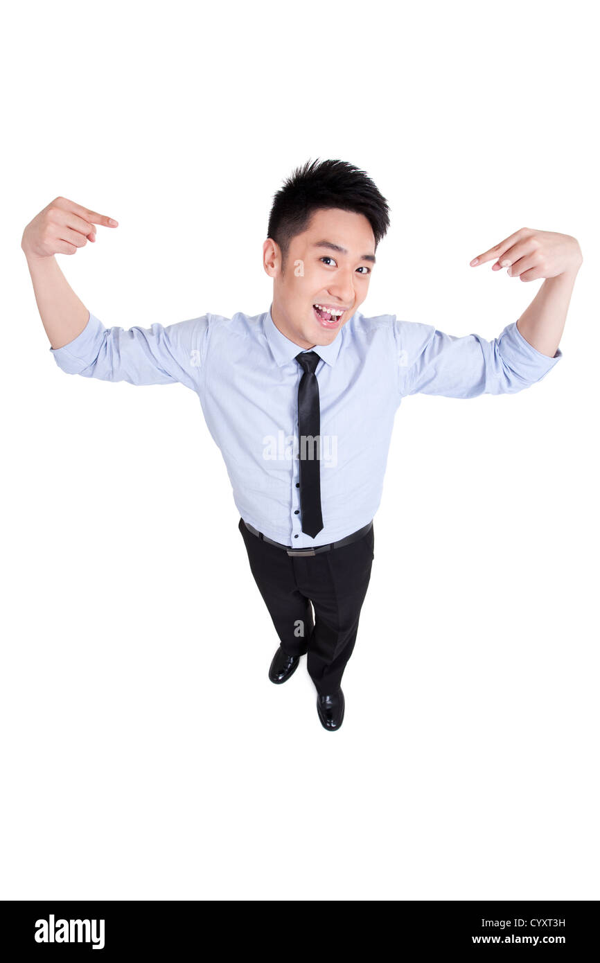 Businessman showing confidence Stock Photo - Alamy