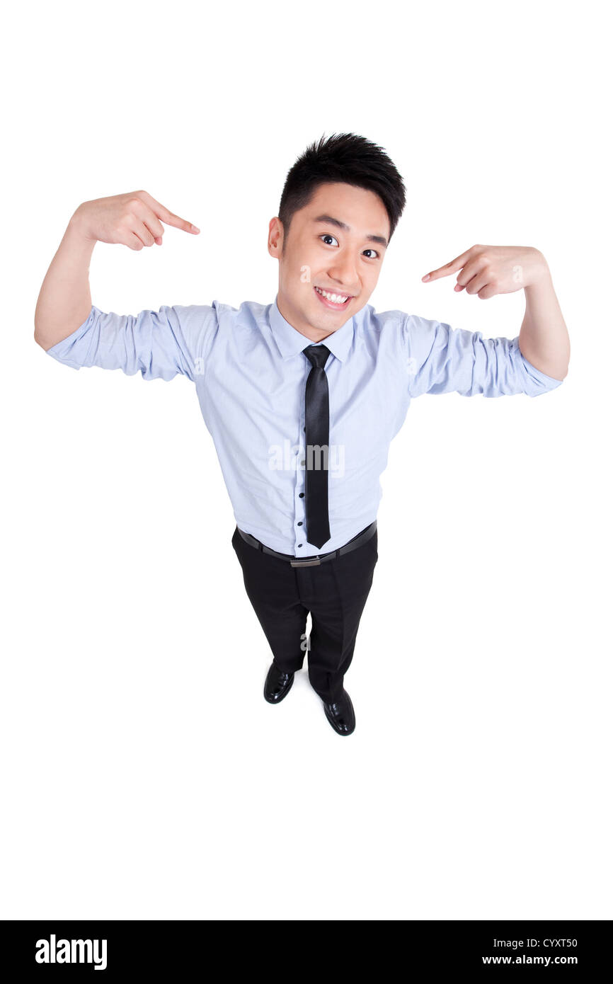 Businessman showing confidence Stock Photo - Alamy