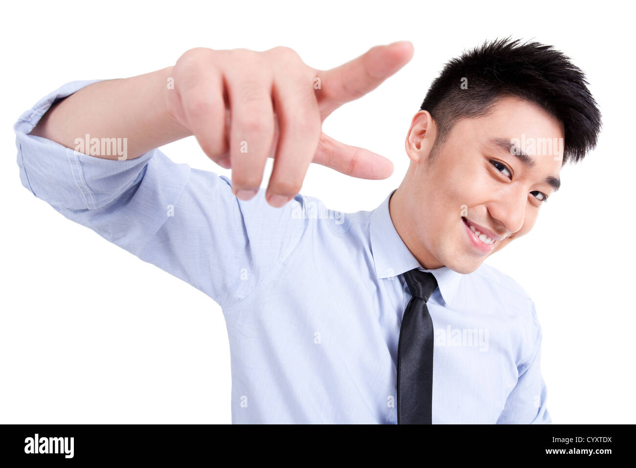 Happy office worker Stock Photo - Alamy