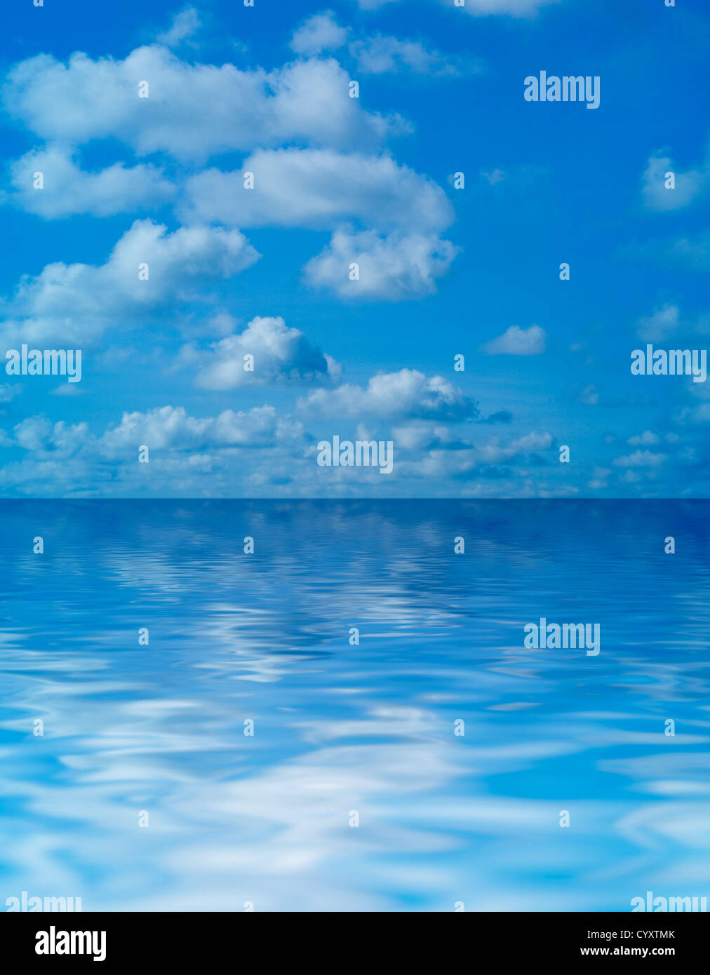 Beautiful sea scape with reflection Stock Photo - Alamy