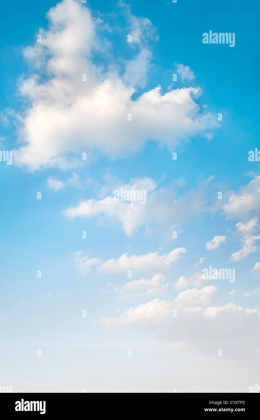 Wind blowing clouds and blue sky in morning Stock Photo - Alamy