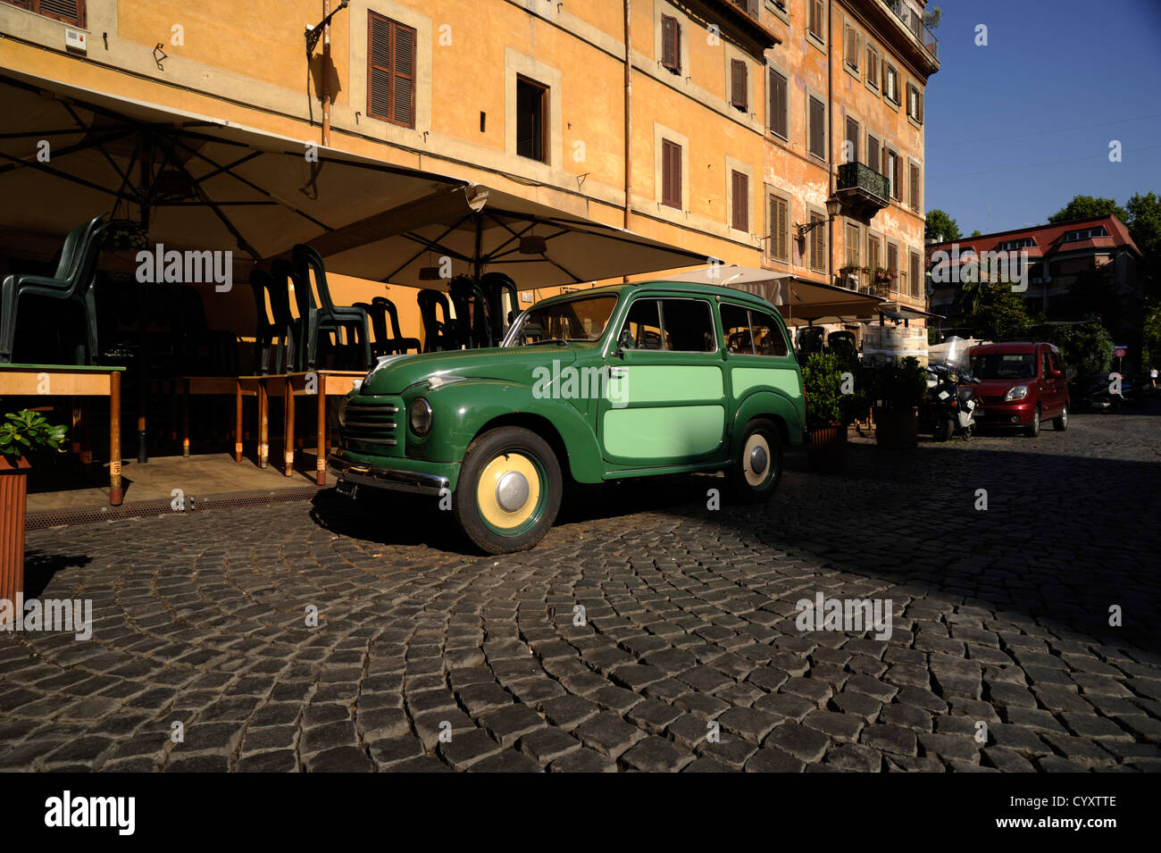 Italy, Rome, Trastevere, old car Stock Photo - Alamy