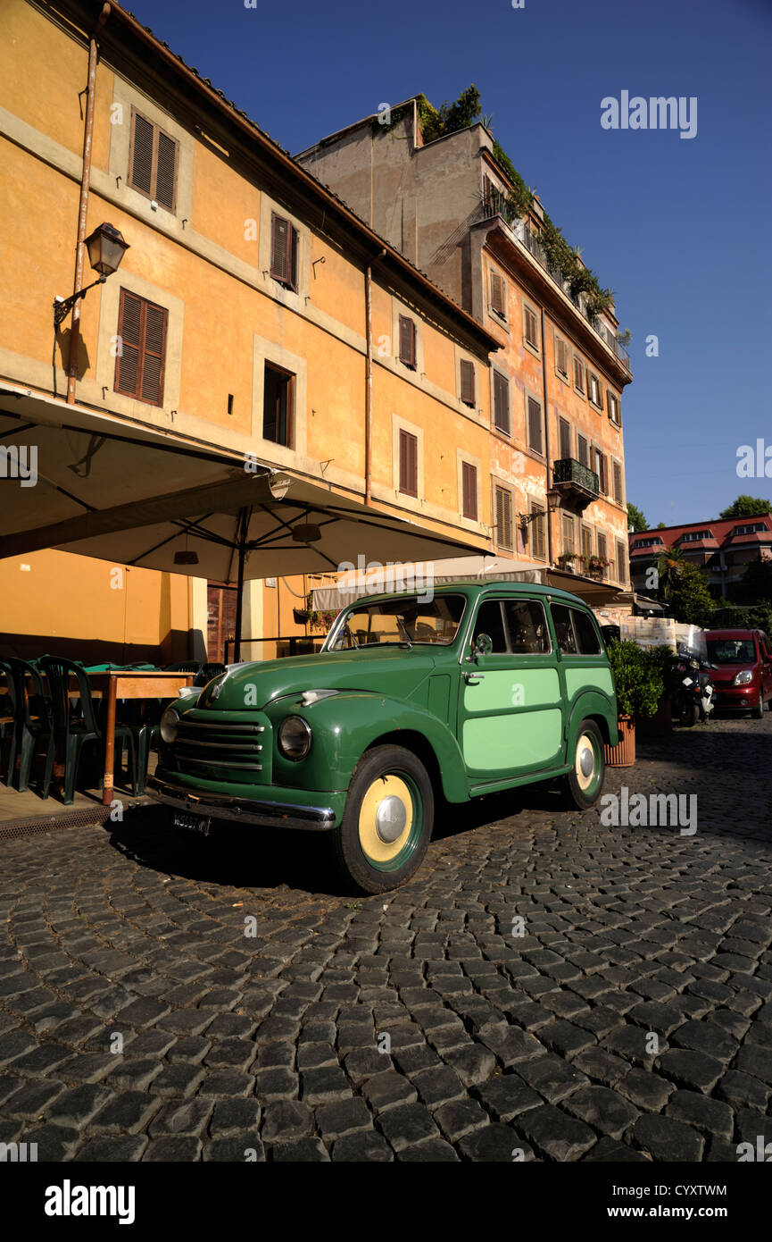Old car in street in city of rome hi-res stock photography and images ...