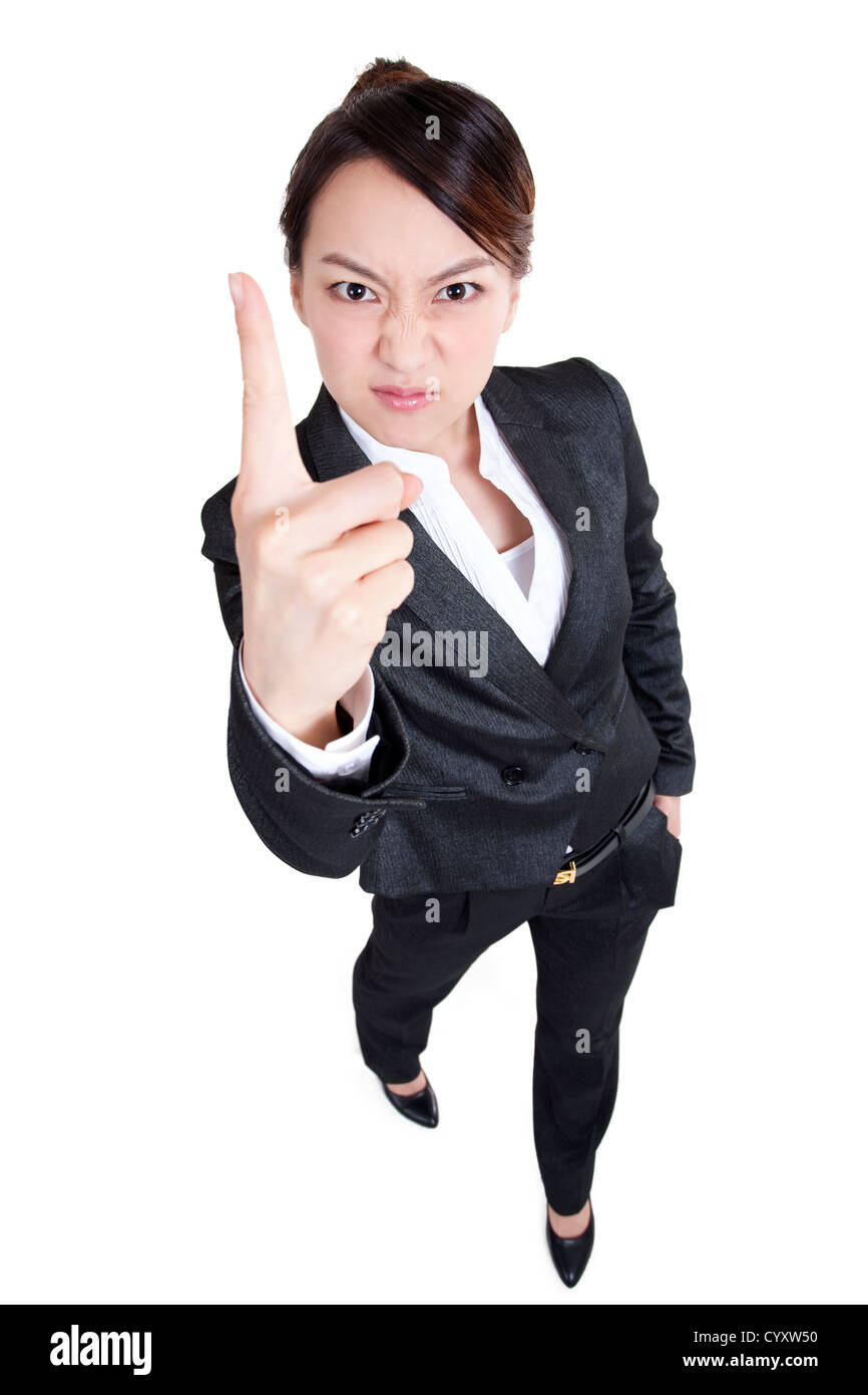 Angry office lady Stock Photo - Alamy