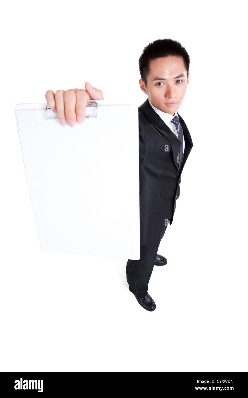 Businessman and note pad Stock Photo - Alamy