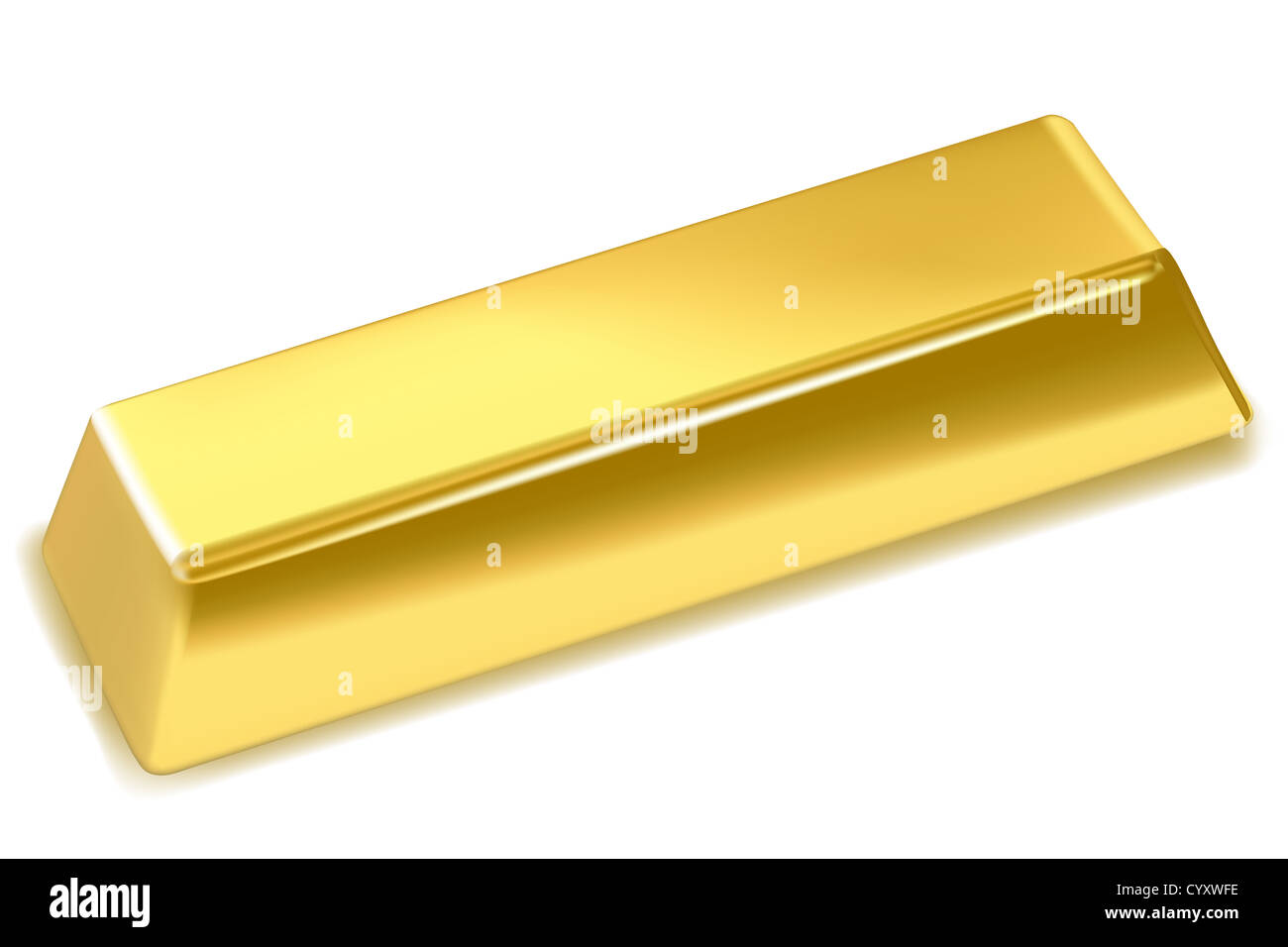illustration of gold bar on isolated background Stock Photo - Alamy