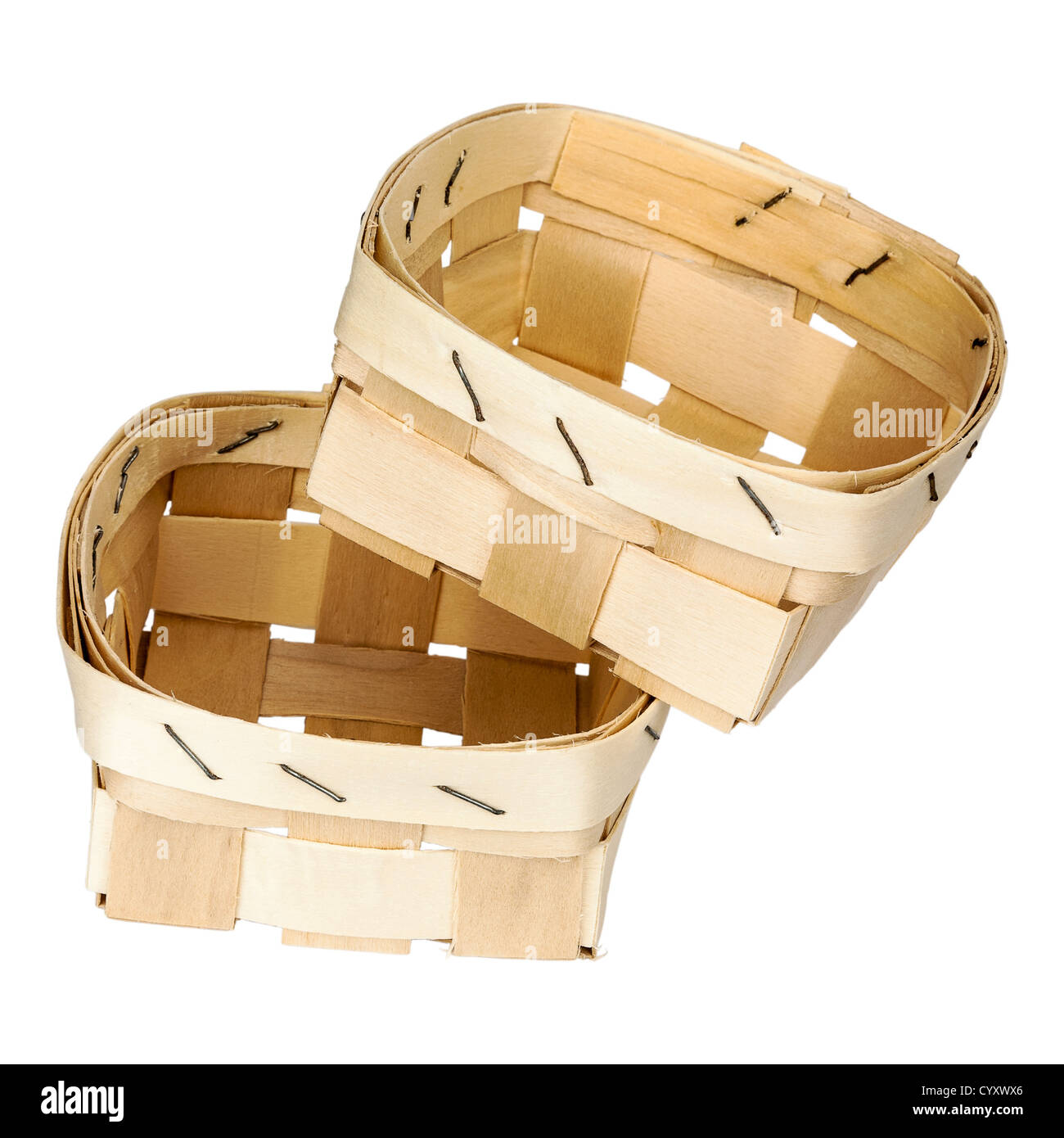 two empty baskets Stock Photo - Alamy