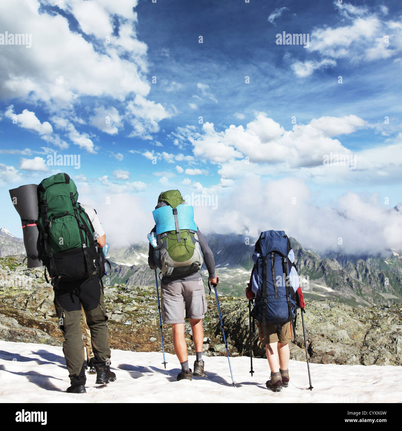 Group in hike Stock Photo - Alamy