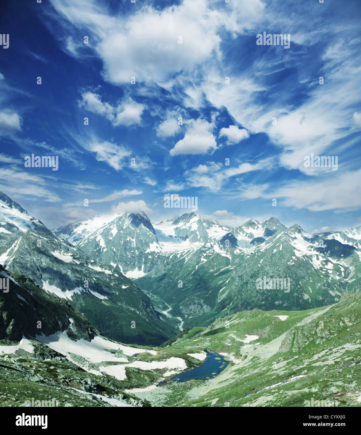 High mountains Stock Photo - Alamy