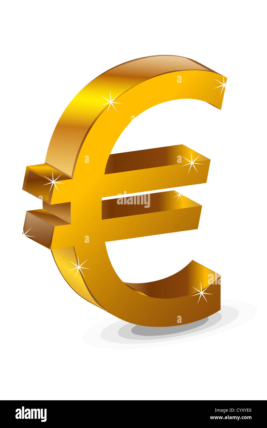 vector illustration of a euro symbol on an isolated background Stock ...