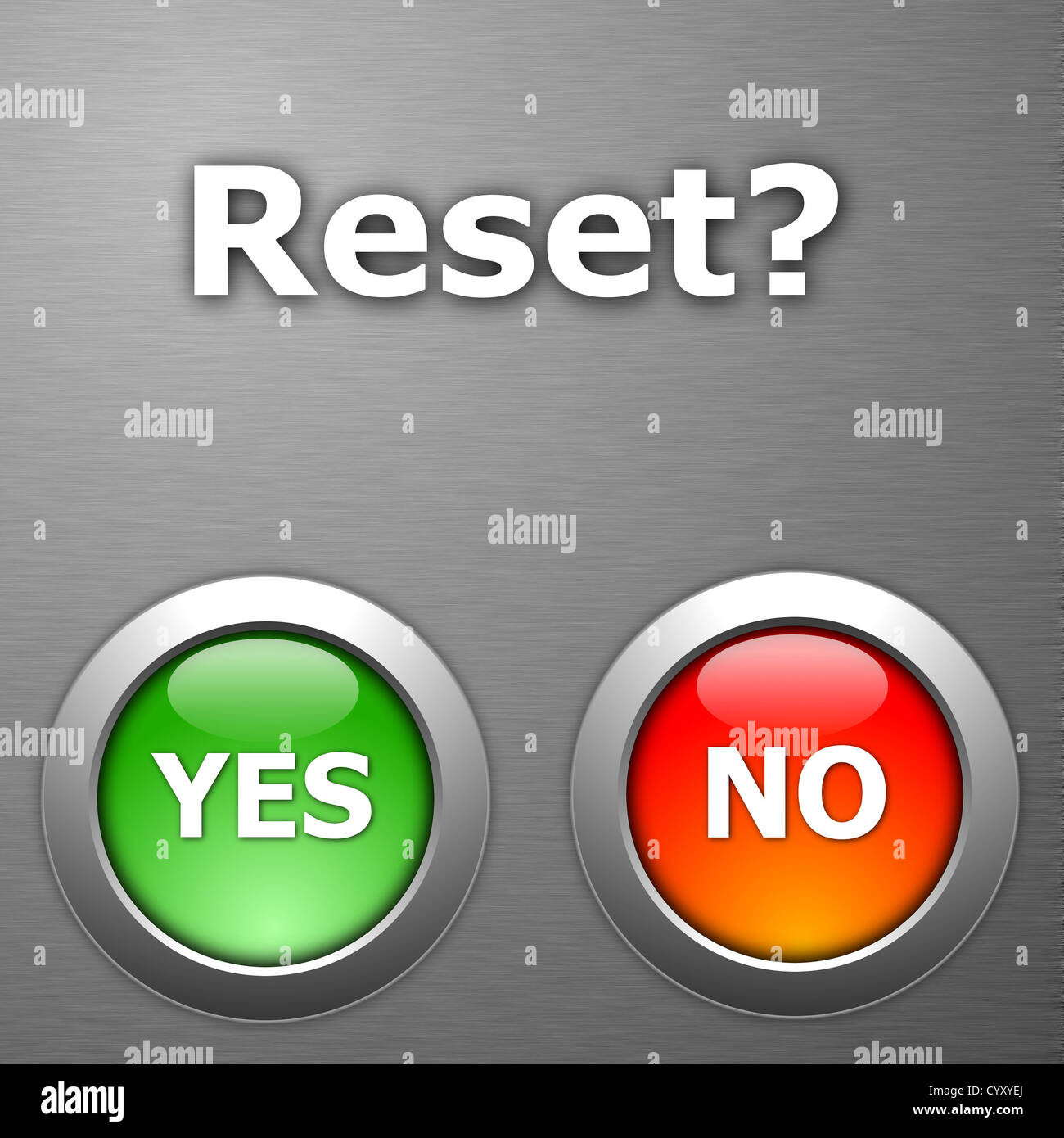 Yes or no metal hi-res stock photography and images - Alamy