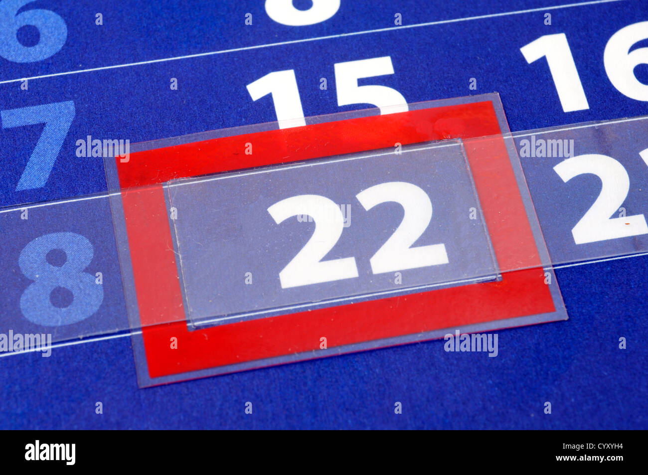 calendar day with red mark showing date Stock Photo - Alamy