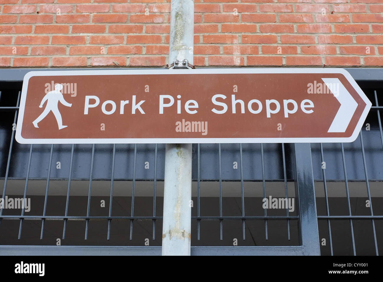 Pork Pie Shoppe Sign Melton Mowbray Stock Photo - Alamy