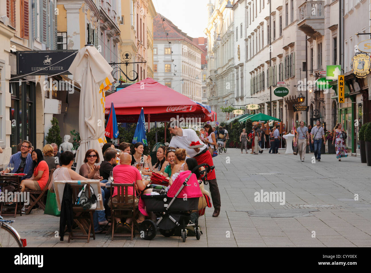 Austria, Styria, Graz, People at Schmiedgasse street Stock Photo - Alamy
