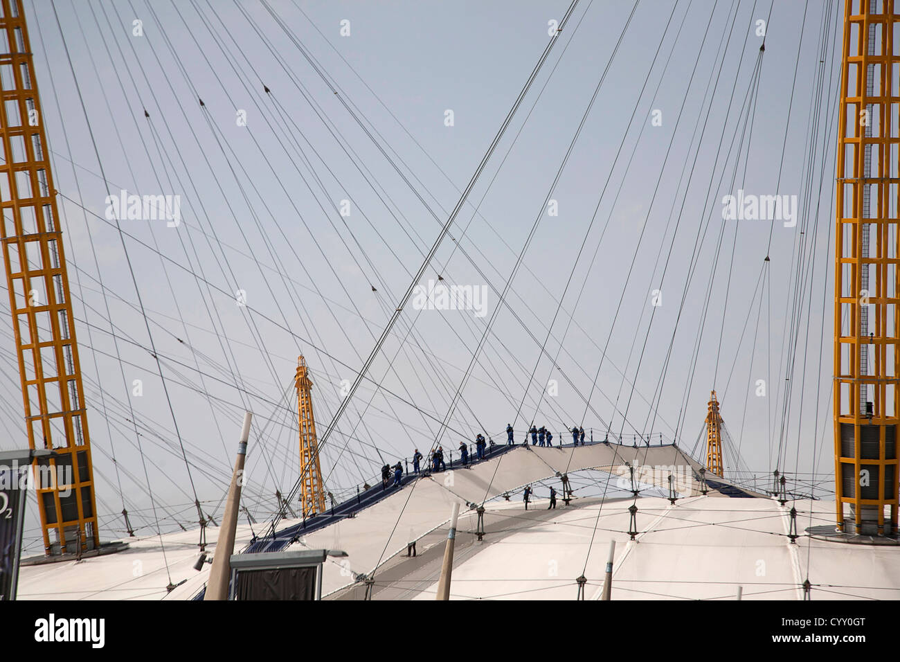 Greenwich people on the 02 Arena rooftop walkway British Isles European ...