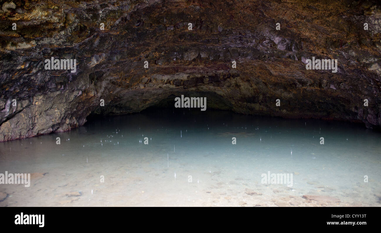 A water grotto in Tahiti in French Polynesia Stock Photo - Alamy