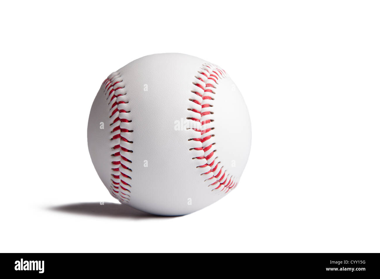 Baseball ball with shadow isolated on white background Stock Photo - Alamy