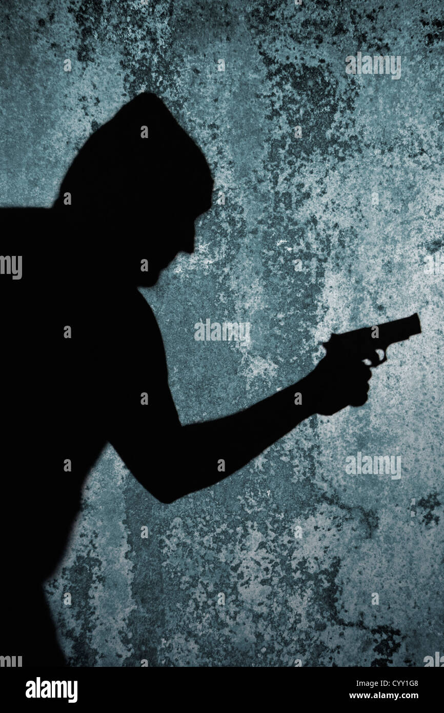 Close up of gun crime scene Stock Photo - Alamy