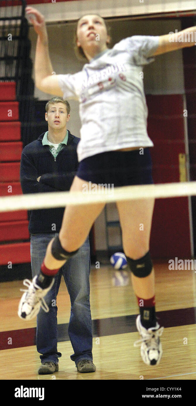 Nov. 5, 2012 - Davenport, Iowa, U.S. - Assumption first-year volleyball ...