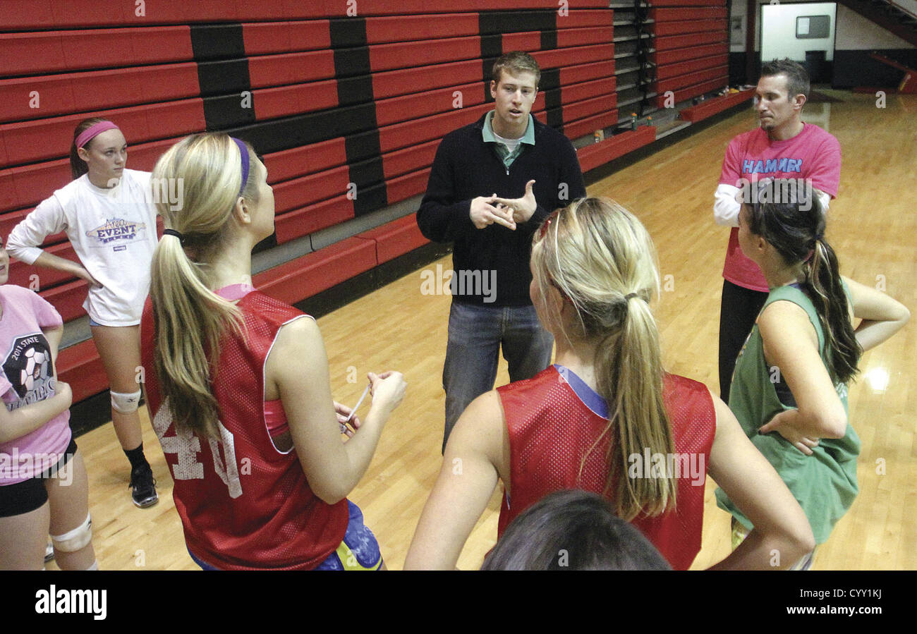Nov. 5, 2012 - Davenport, Iowa, U.S. - Assumption first-year volleyball ...