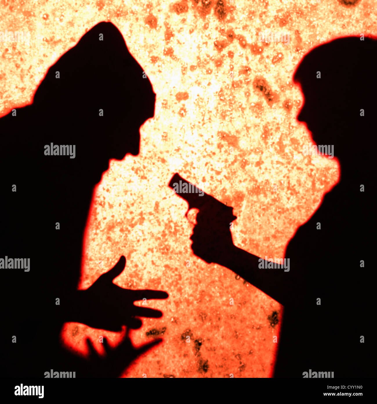 Close up of gun crime scene Stock Photo - Alamy