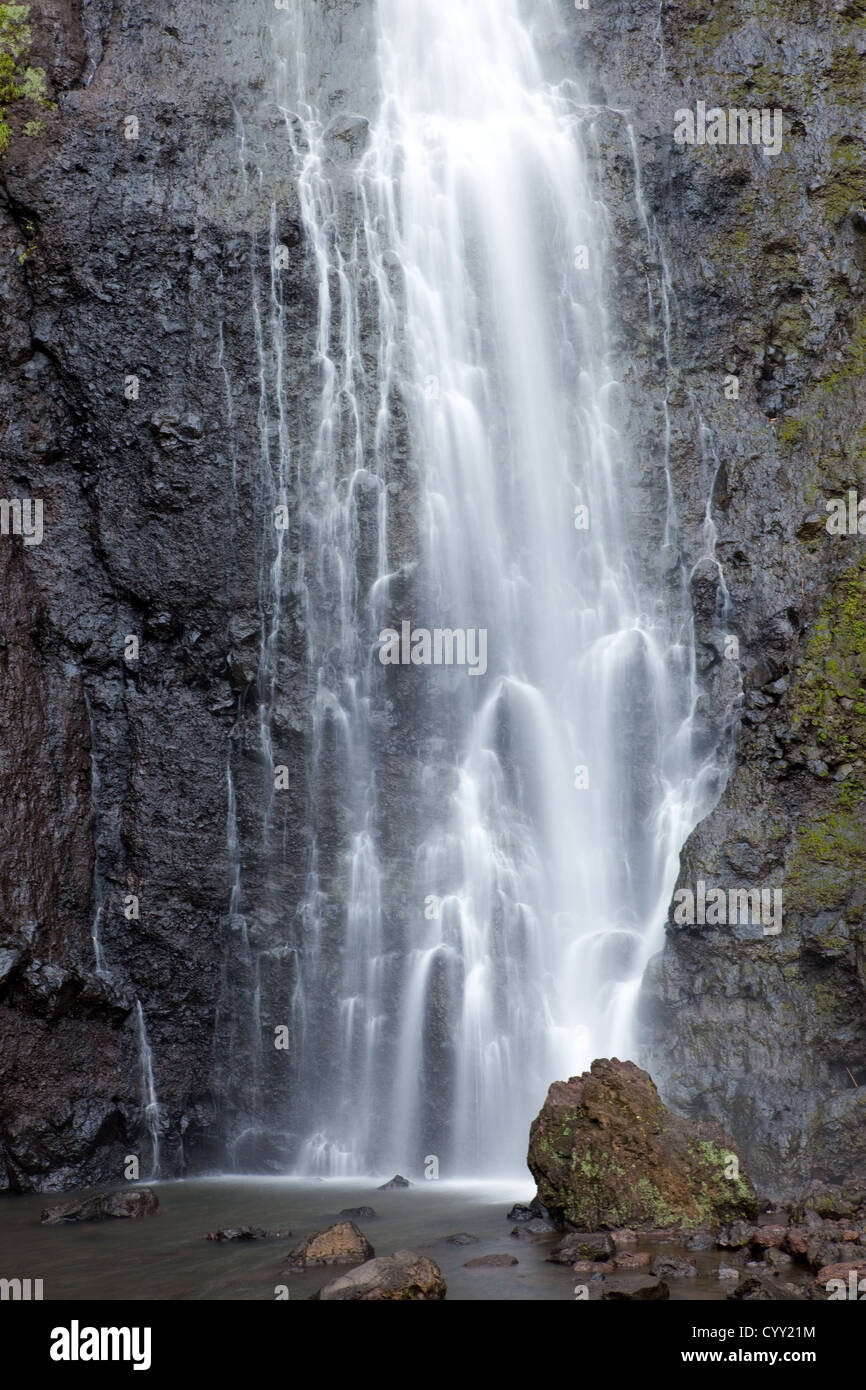 waterfall. Polynesia. Tahiti Stock Photo - Alamy