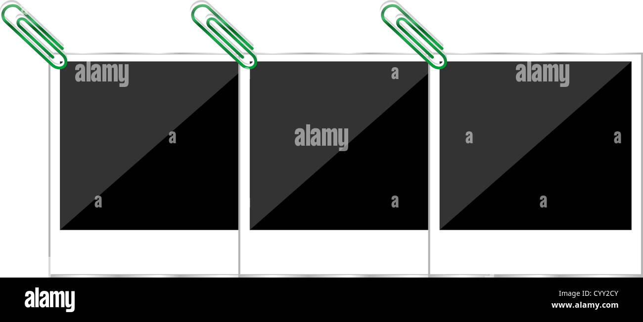 polaroid photo frames on white background Stock Photo - Alamy