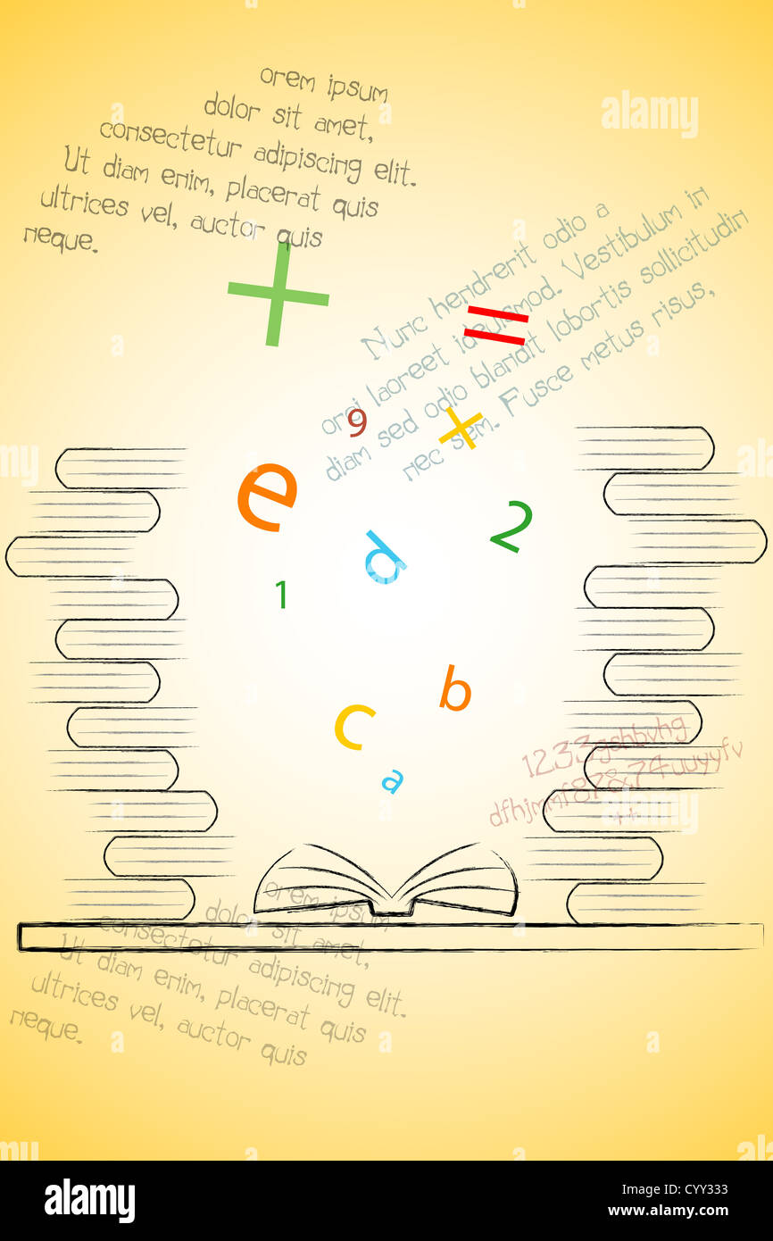 Open book flying alphabet hi-res stock photography and images - Alamy