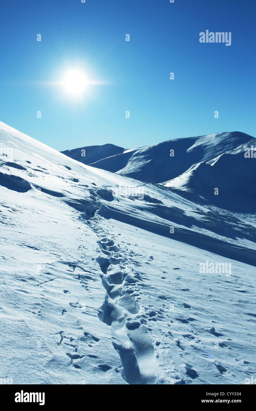 Sun and snow Stock Photo - Alamy